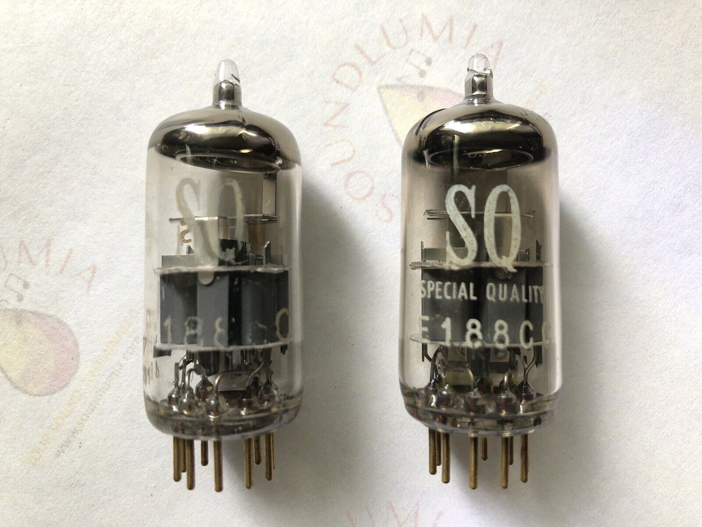Philips SQ E188CC 7308 Preamp Tubes Matched Pair - Holland 1968/69 ...